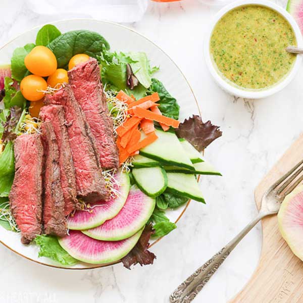 Healthy Steak Salad - Filet Mignon Salad Recipe - Pre