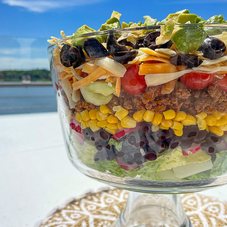 Southwestern Layered Salad With Elote Dressing - Pre