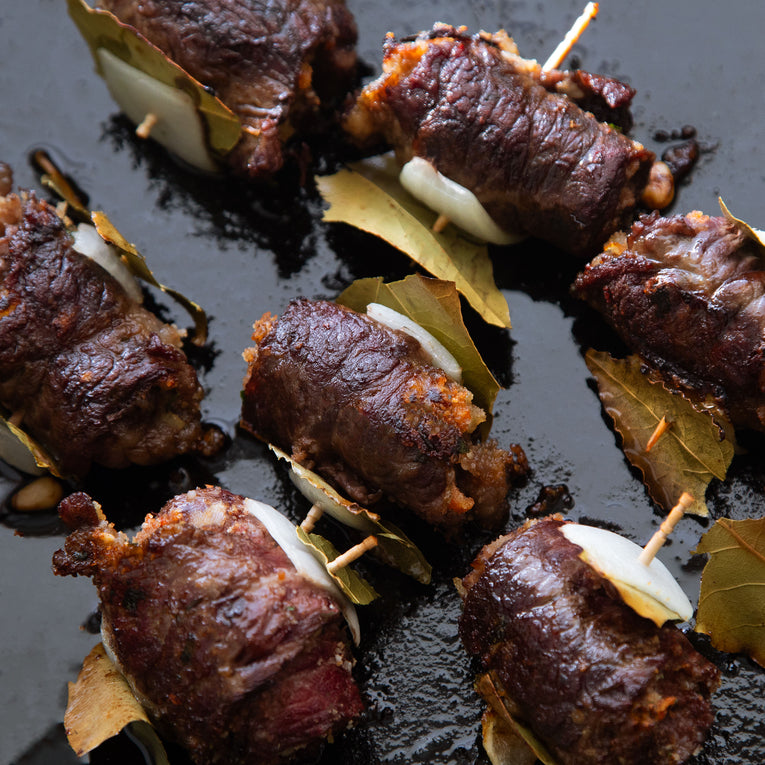 Sicilian Spiedini with Pre Chuck Roast - Pre